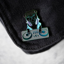DJ Pug Enamel Pin – Pugs and Co